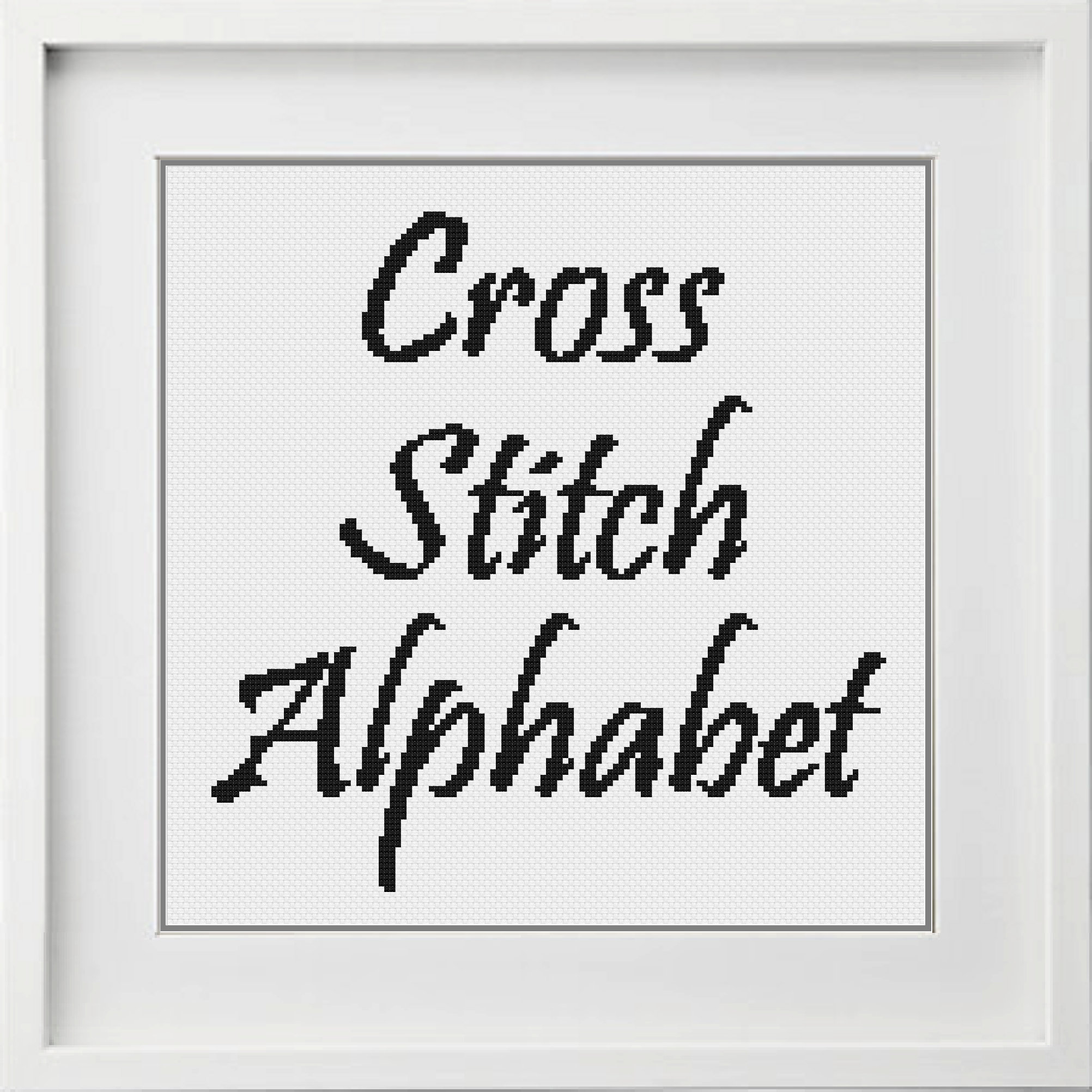 Cursive Cross Stitch Alphabet Pattern, Calligraphy Cross Stitch Letters ...