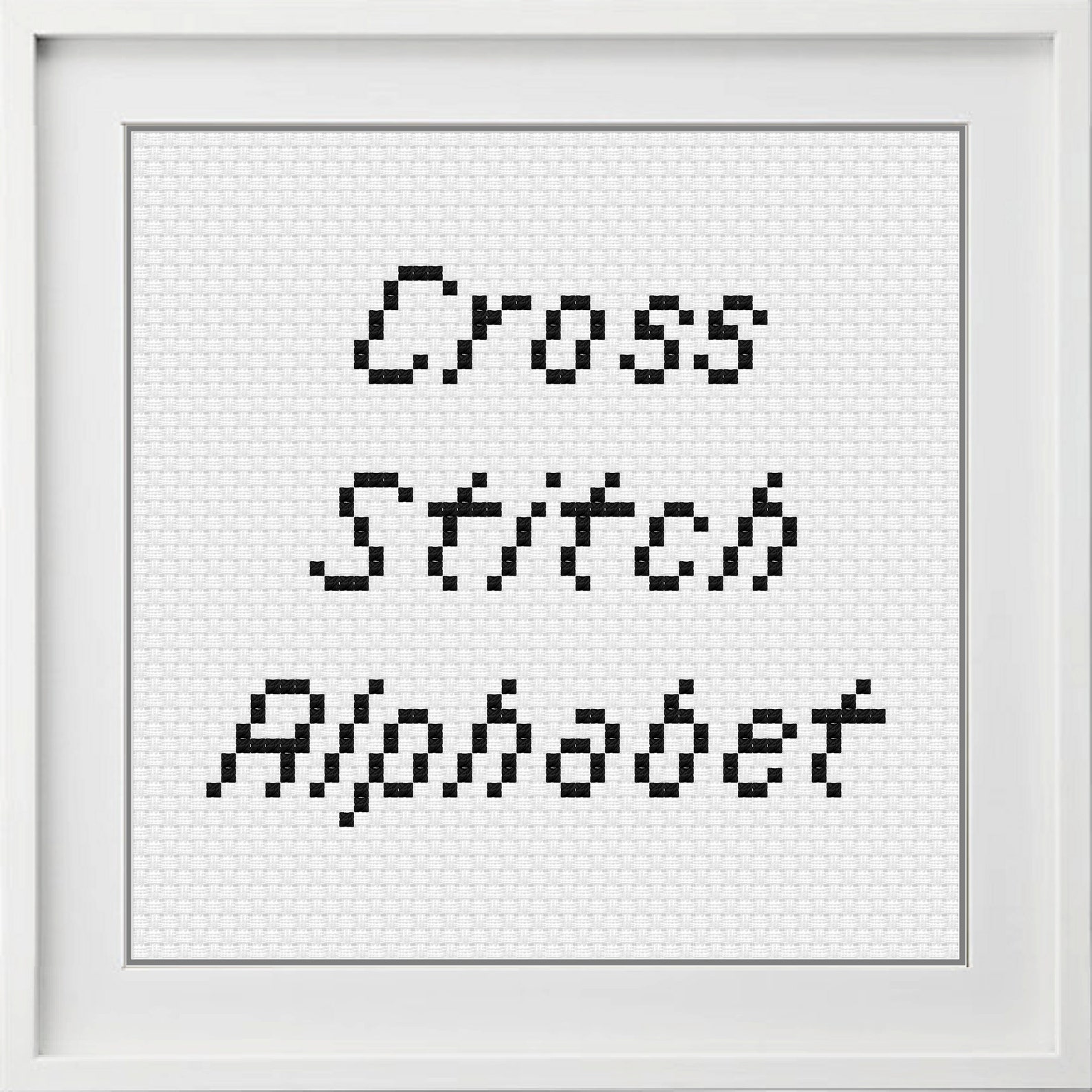 Cursive Cross Stitch Alphabet Pattern, Modern Cross Stitch Letters ...