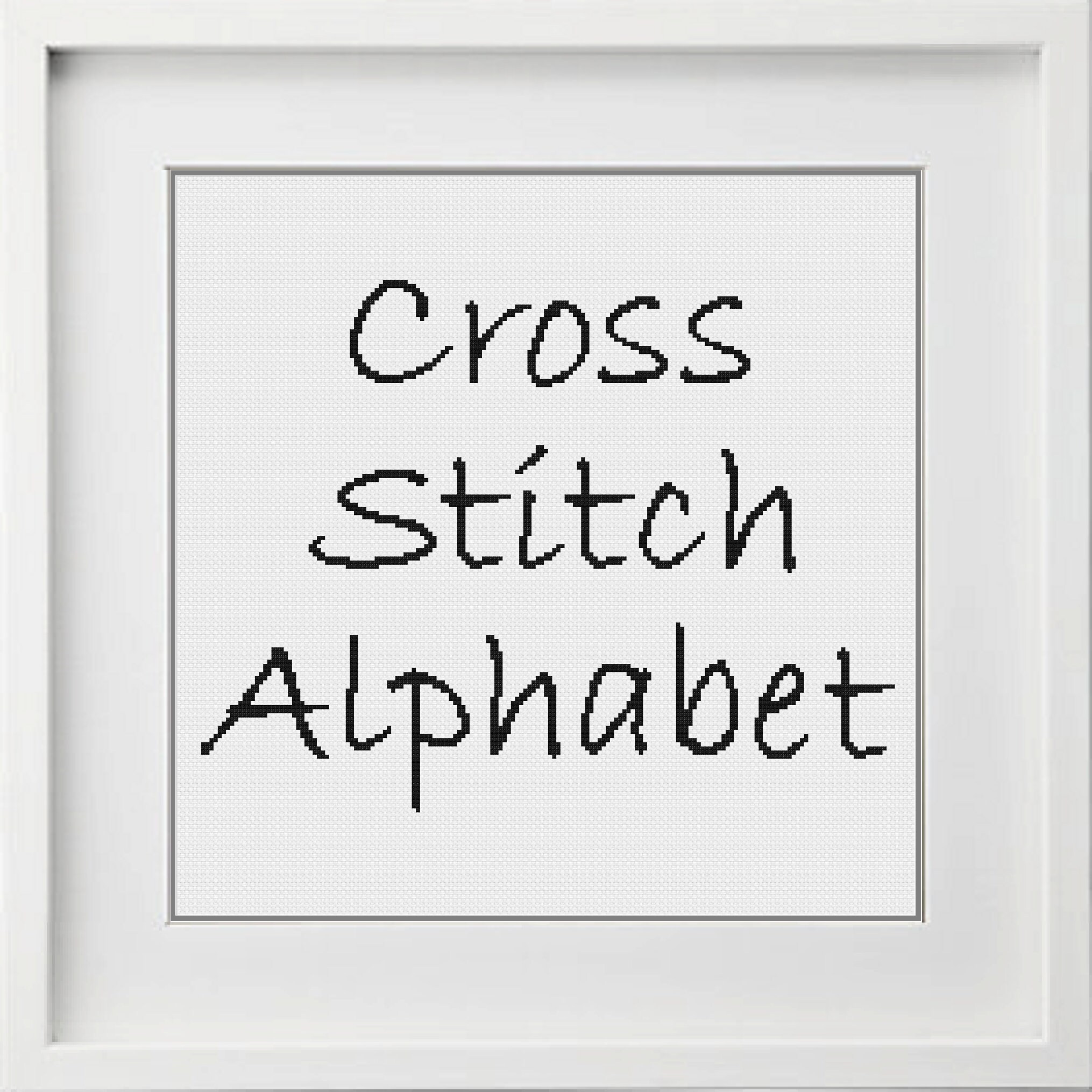 Cursive Cross Stitch Alphabet Pattern, Handwriting Cross Stitch Letters ...