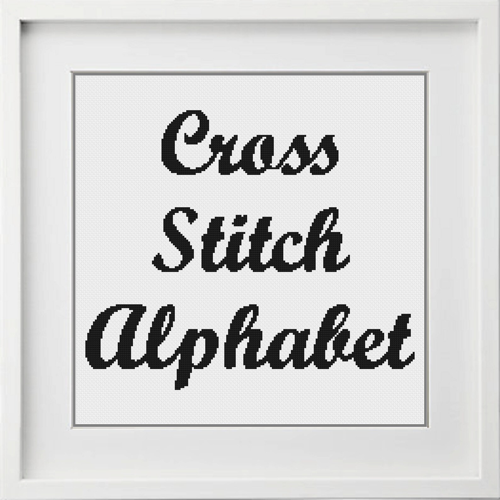 Cursive Cross Stitch Alphabet Pattern, Calligraphy Cross Stitch Letters ...