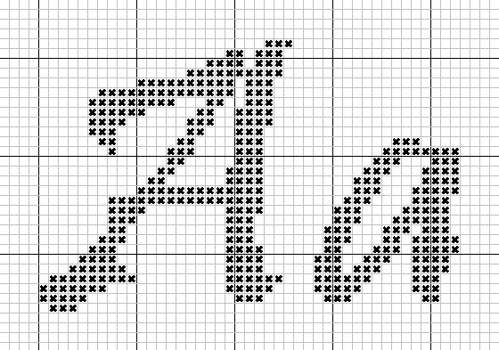 Cursive Cross Stitch Alphabet Pattern, Calligraphy Cross Stitch Letters ...
