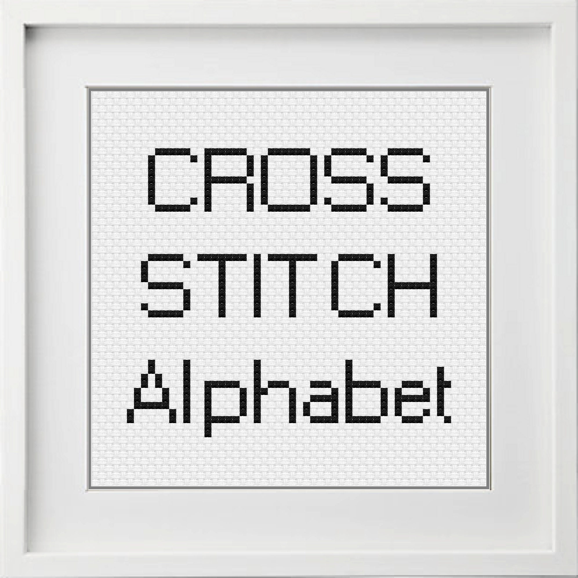 Easy Cross Stitch Letters, Classic Cross Stitch Alphabet Pattern, Basic ...