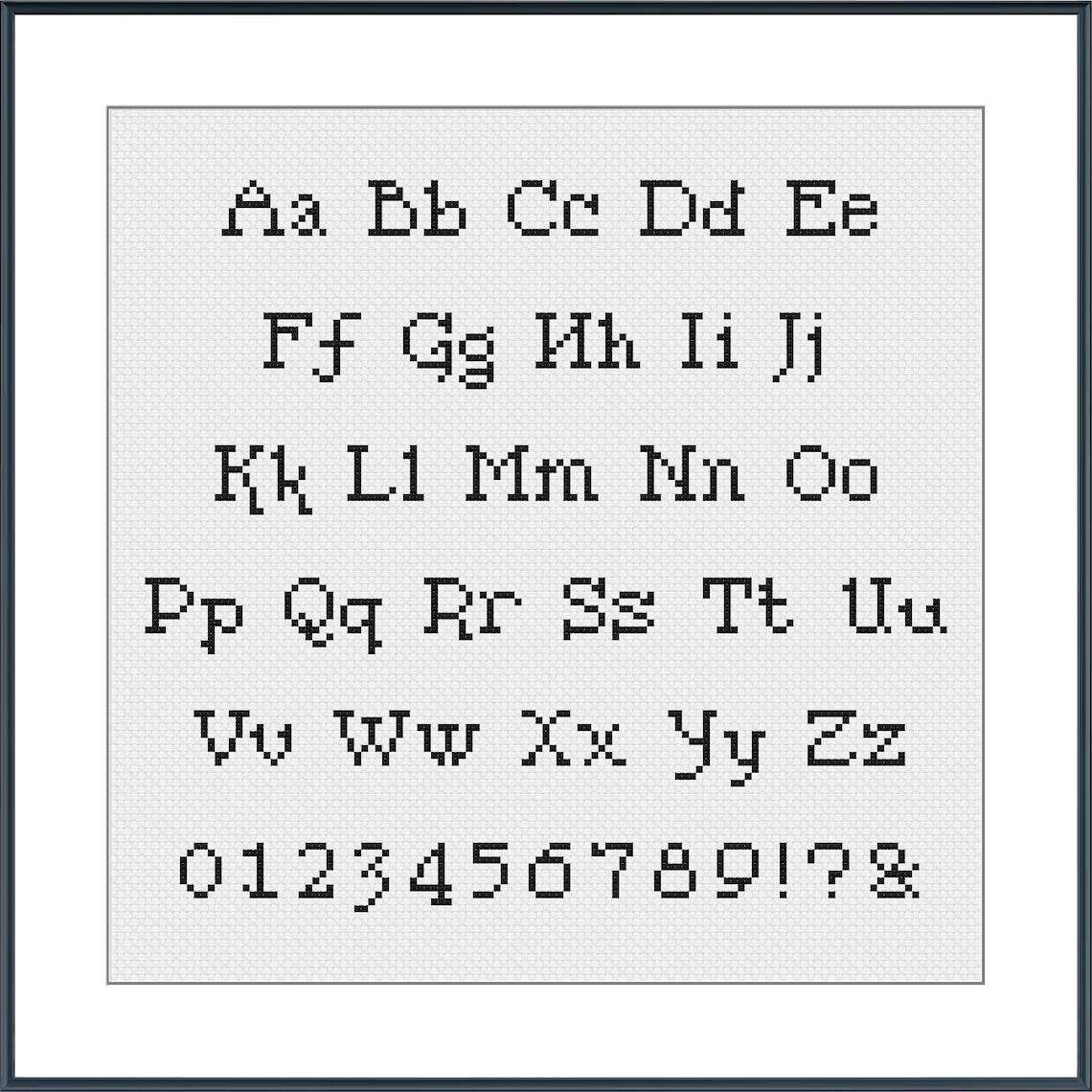 Cursive Cross Stitch Alphabet Pattern, Cross Stitch Letters Easy, Cross ...