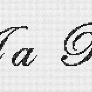 Calligraphy Cross Stitch Alphabet Pattern, Fancy Cross Stitch Letters ...