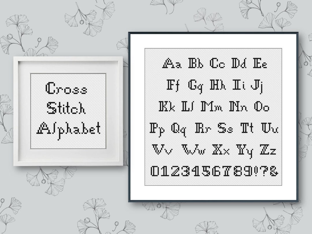 Modern Cross Stitch Alphabet Pattern, Artistic Cross Stitch Letters ...