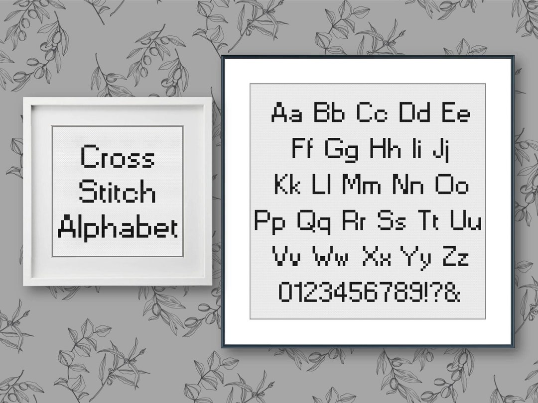 Easy Cross Stitch Letters, Classic Cross Stitch Alphabet Pattern, Basic ...