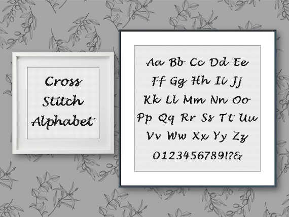 Cursive Cross Stitch Alphabet Pattern Modern Cross Stitch | Etsy