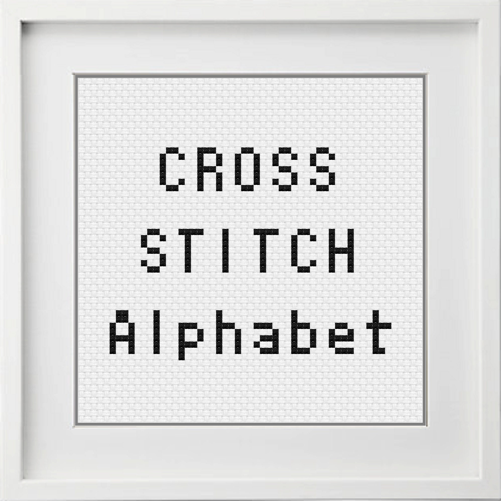 Easy Alphabet Cross Stitch Pattern, Classic Cross Stitch Font Pattern ...