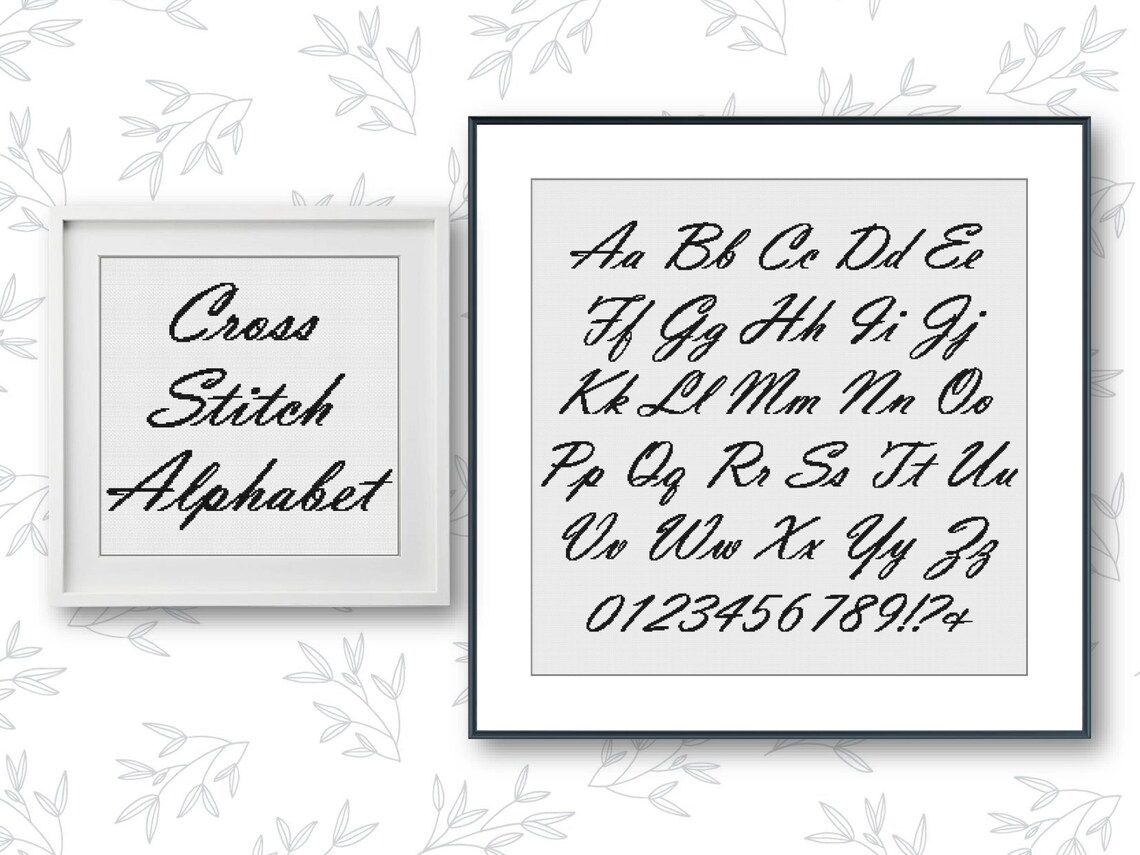 Cursive Cross Stitch Alphabet Pattern Handwriting Cross | Etsy