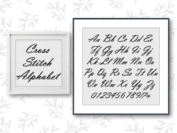 Cursive Cross Stitch Alphabet Pattern Handwriting Cross | Etsy