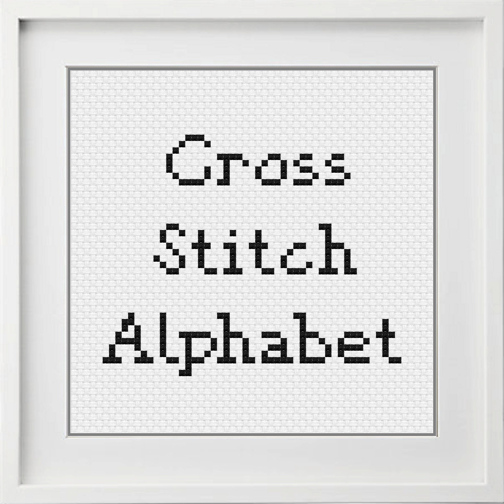 Basic Font Cross Stitch Alphabet Pattern, Classic Cross Stitch Font ...