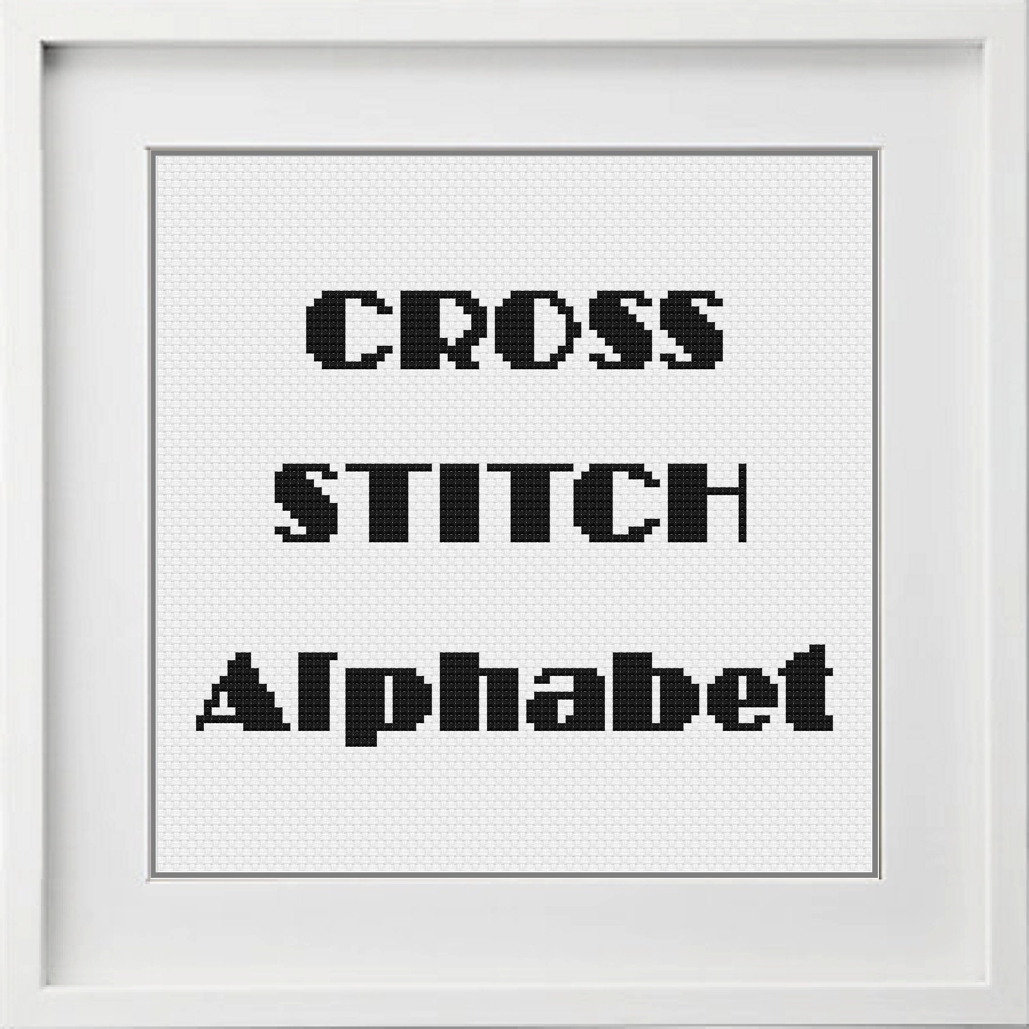 Classic Cross Stitch Alphabet Pattern Basic Cross Stitch - Etsy