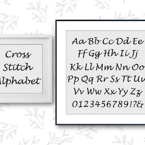Cursive Cross Stitch Alphabet Pattern Modern Cross Stitch - Etsy