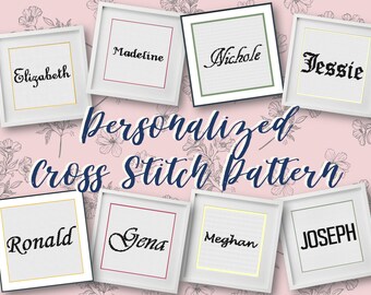 Custom Name Cross Stitch - Etsy