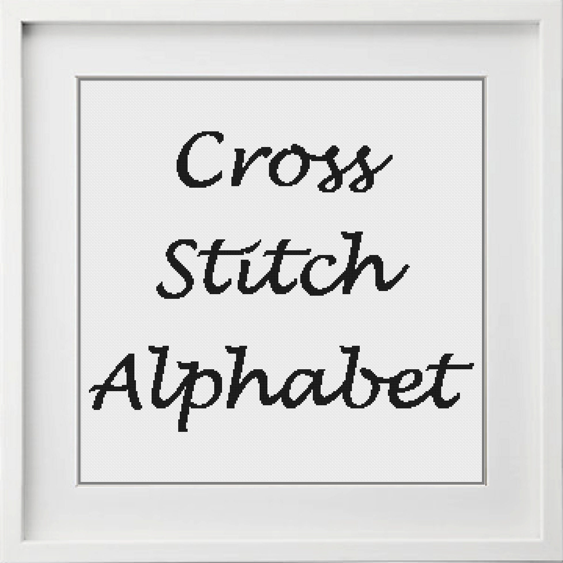 Cursive Cross Stitch Alphabet Pattern Modern Cross Stitch - Etsy