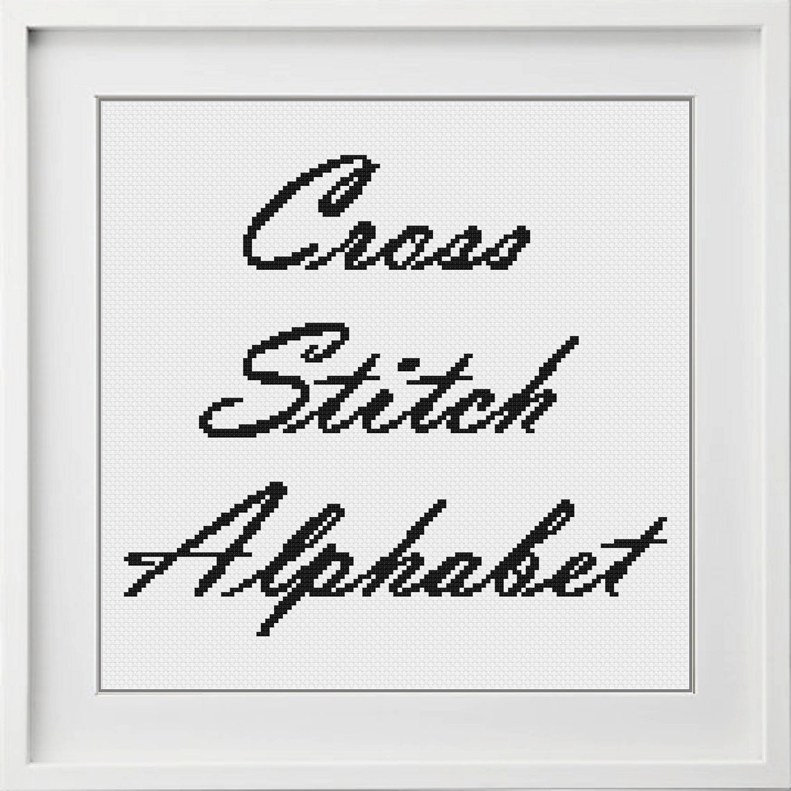 Cursive Cross Stitch Alphabet Pattern, Handwriting Cross Stitch Letters ...