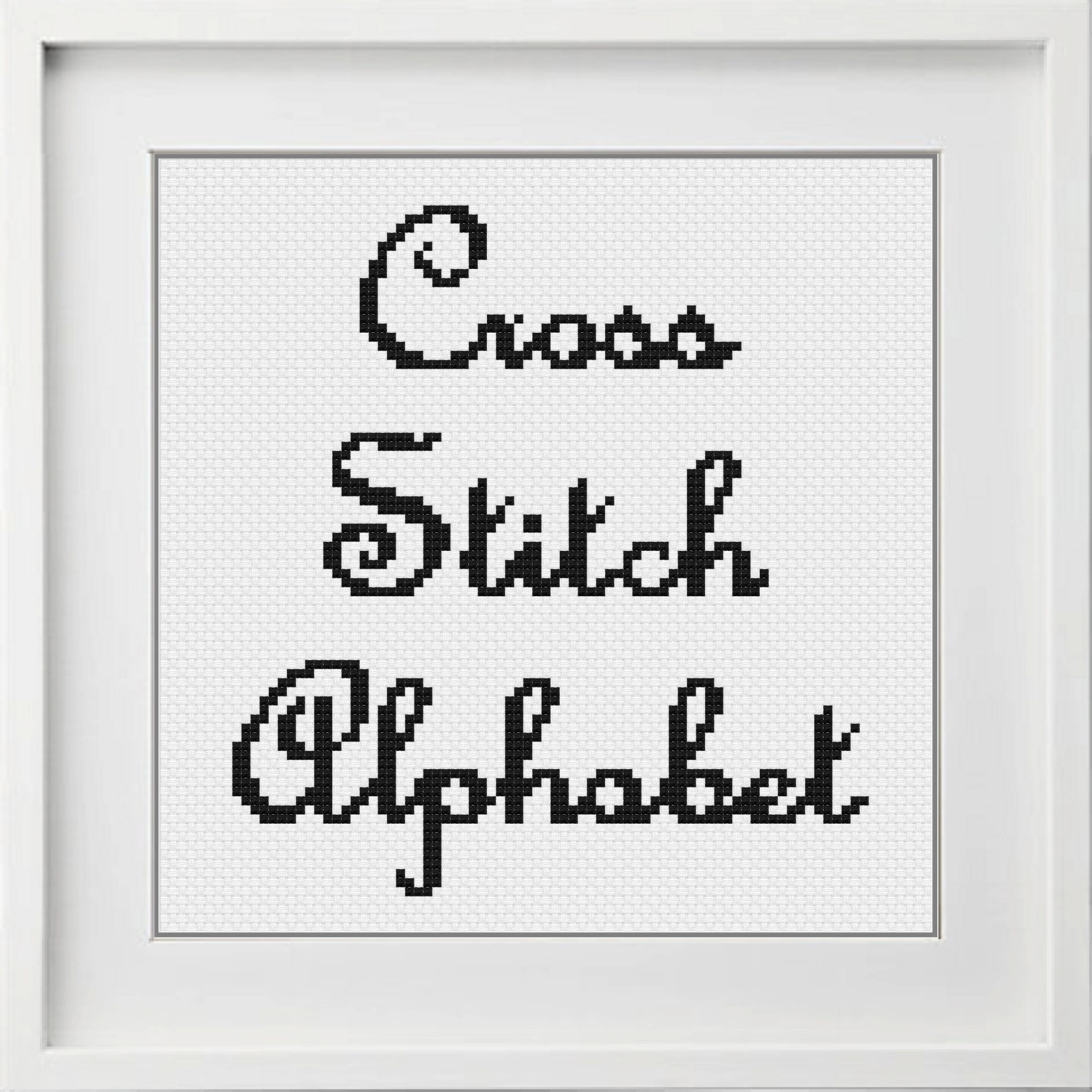 Cursive Handwriting Cross Stitch Alphabet Pattern, Calligraphy Cross ...