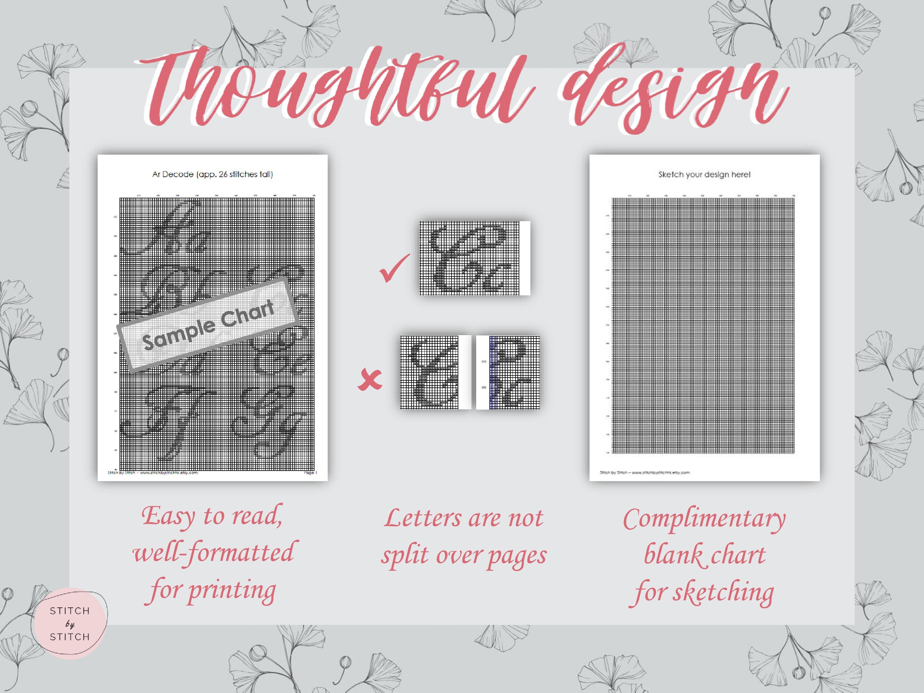 Calligraphy Cross Stitch Alphabet Pattern, Fancy Cross Stitch Letters ...