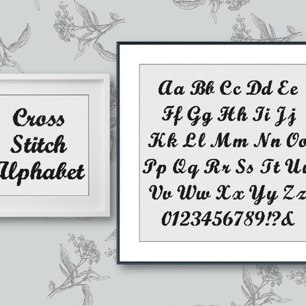 Cursive Cross Stitch - Etsy
