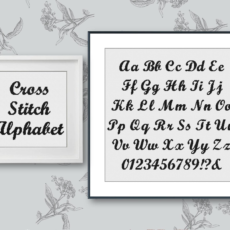 Cursive Cross Stitch - Etsy