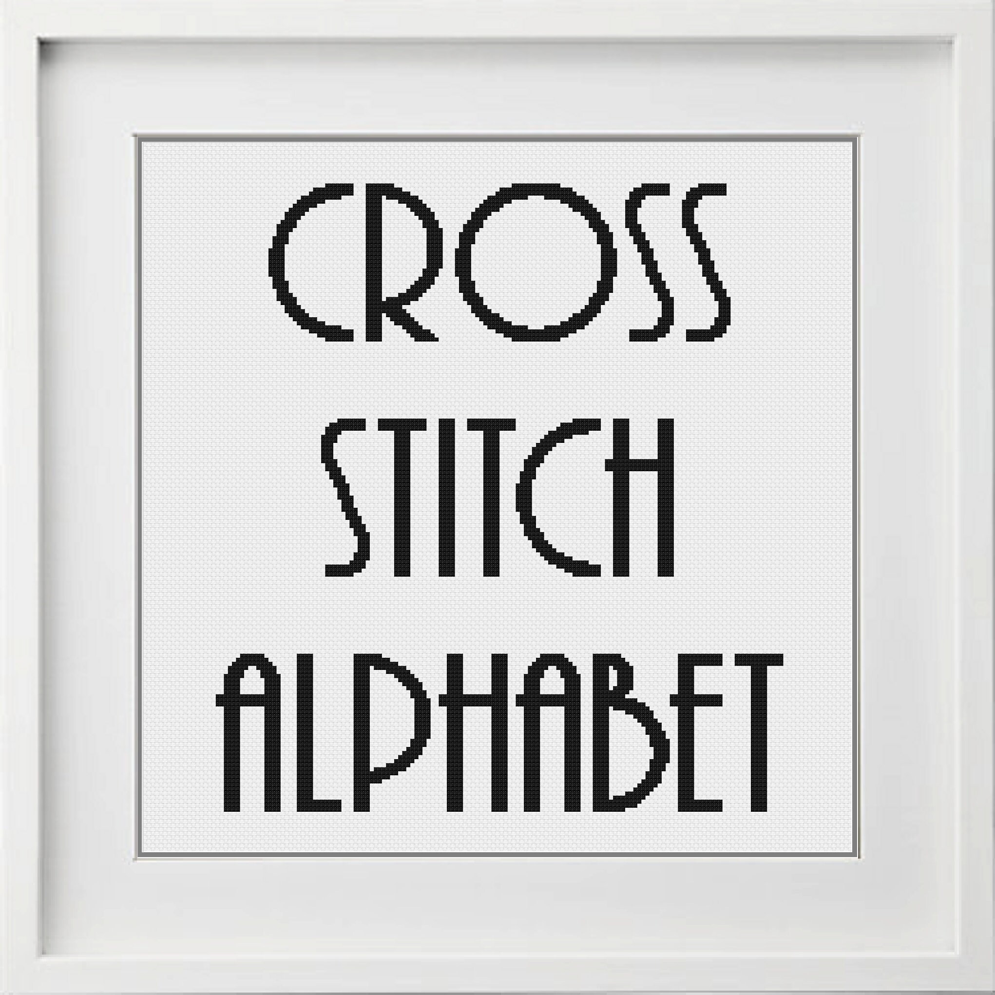 Modern Cross Stitch Alphabet Pattern, Easy Cross Stitch Letters Pattern ...