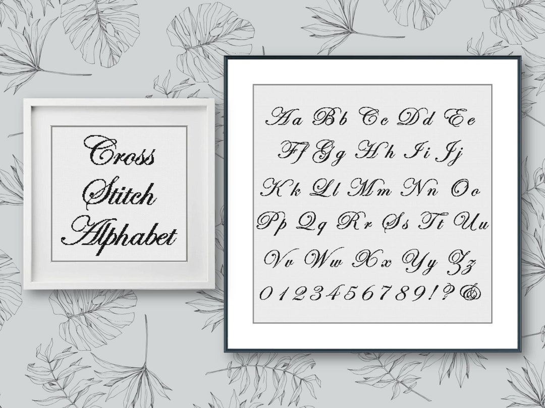 Calligraphy Cross Stitch Alphabet Pattern, Fancy Cross Stitch Letters ...