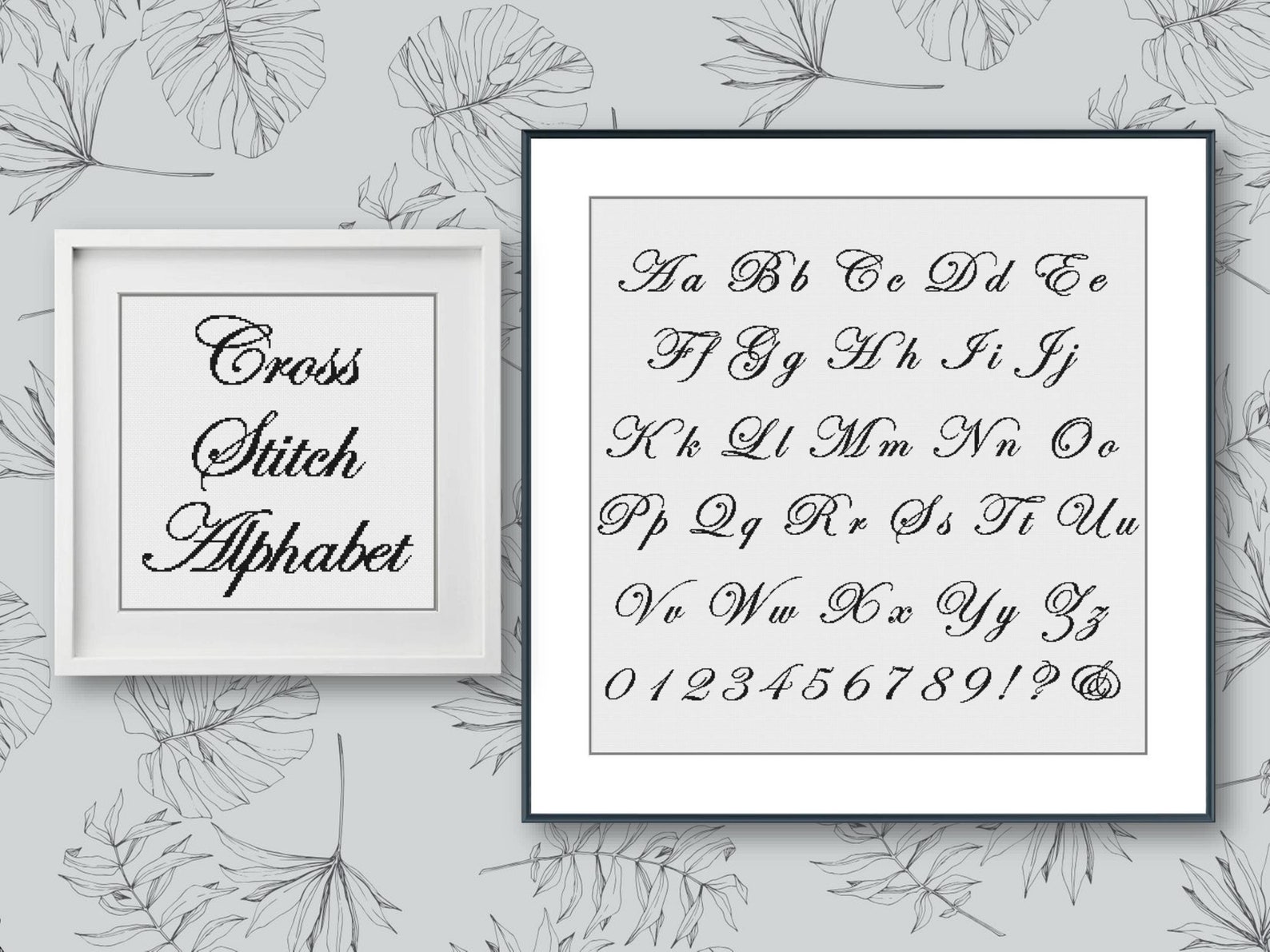 Calligraphy Cross Stitch Alphabet Pattern, Fancy Cross Stitch Letters ...