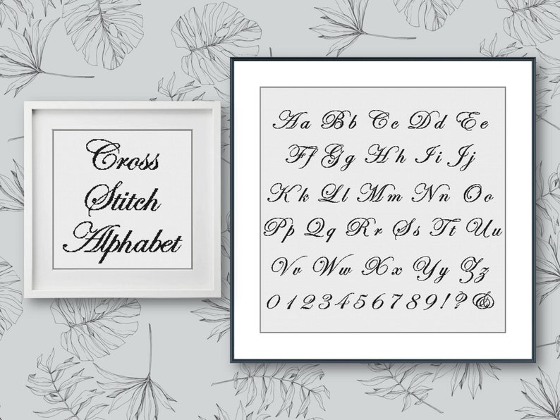 Calligraphy Cross Stitch Alphabet Pattern, Fancy Cross Stitch Letters ...