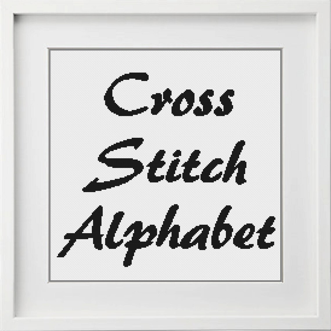 Handwriting Cross Stitch Alphabet Pattern, Cursive Cross Stitch Letters ...