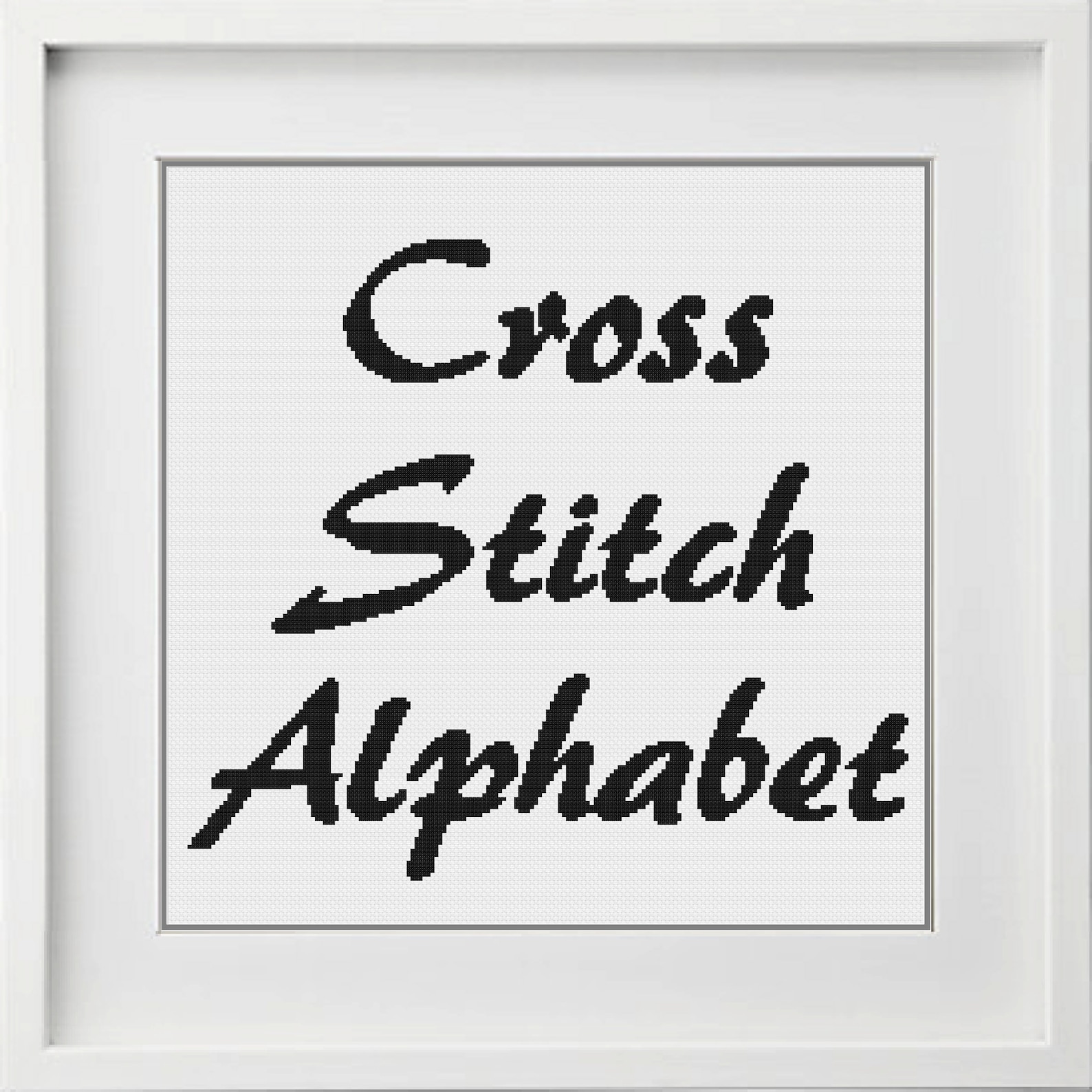 Handwriting Cross Stitch Alphabet Pattern, Cursive Cross Stitch Letters ...