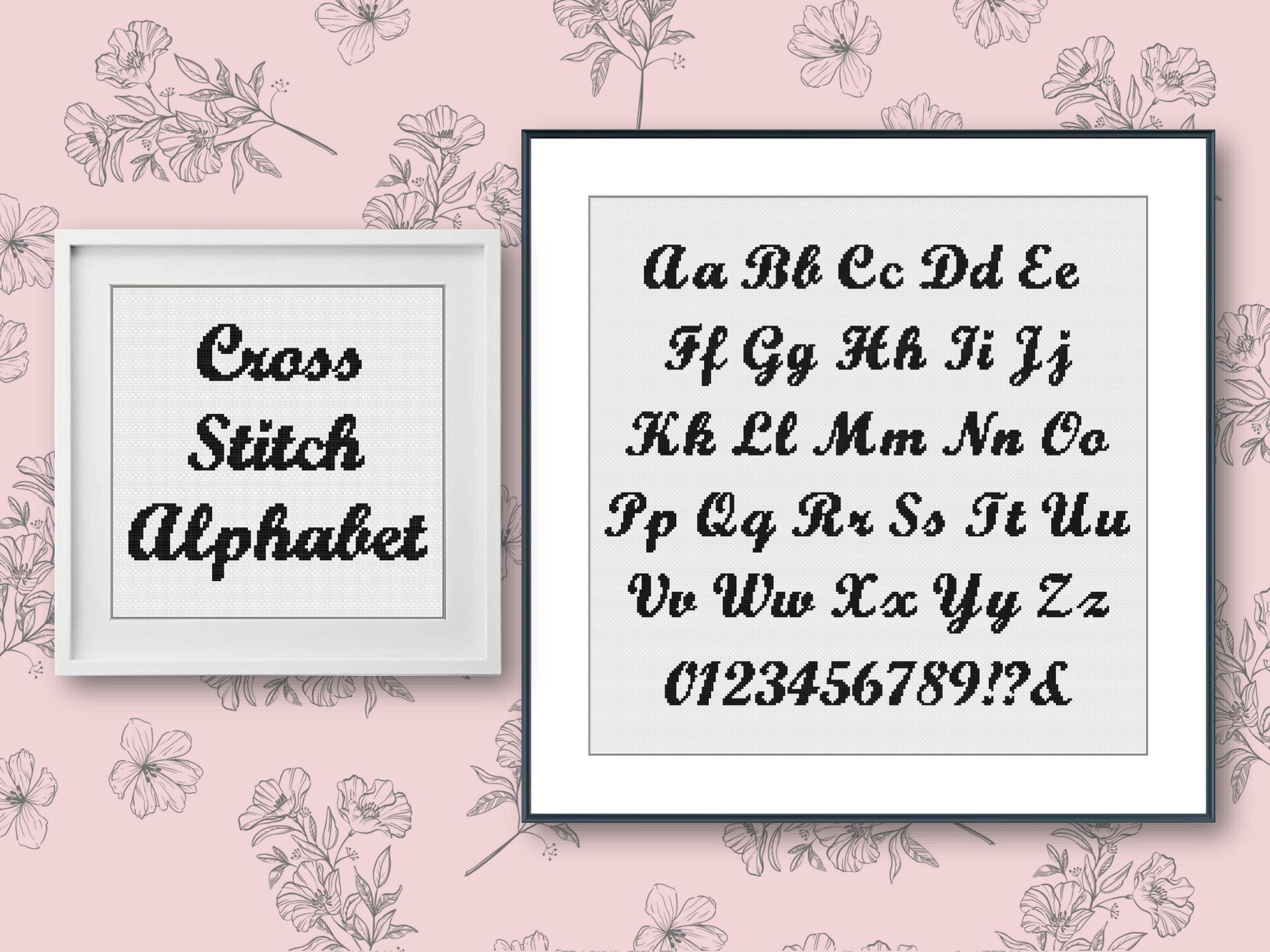 Cursive Cross Stitch Alphabet Pattern Calligraphy Cross - Etsy
