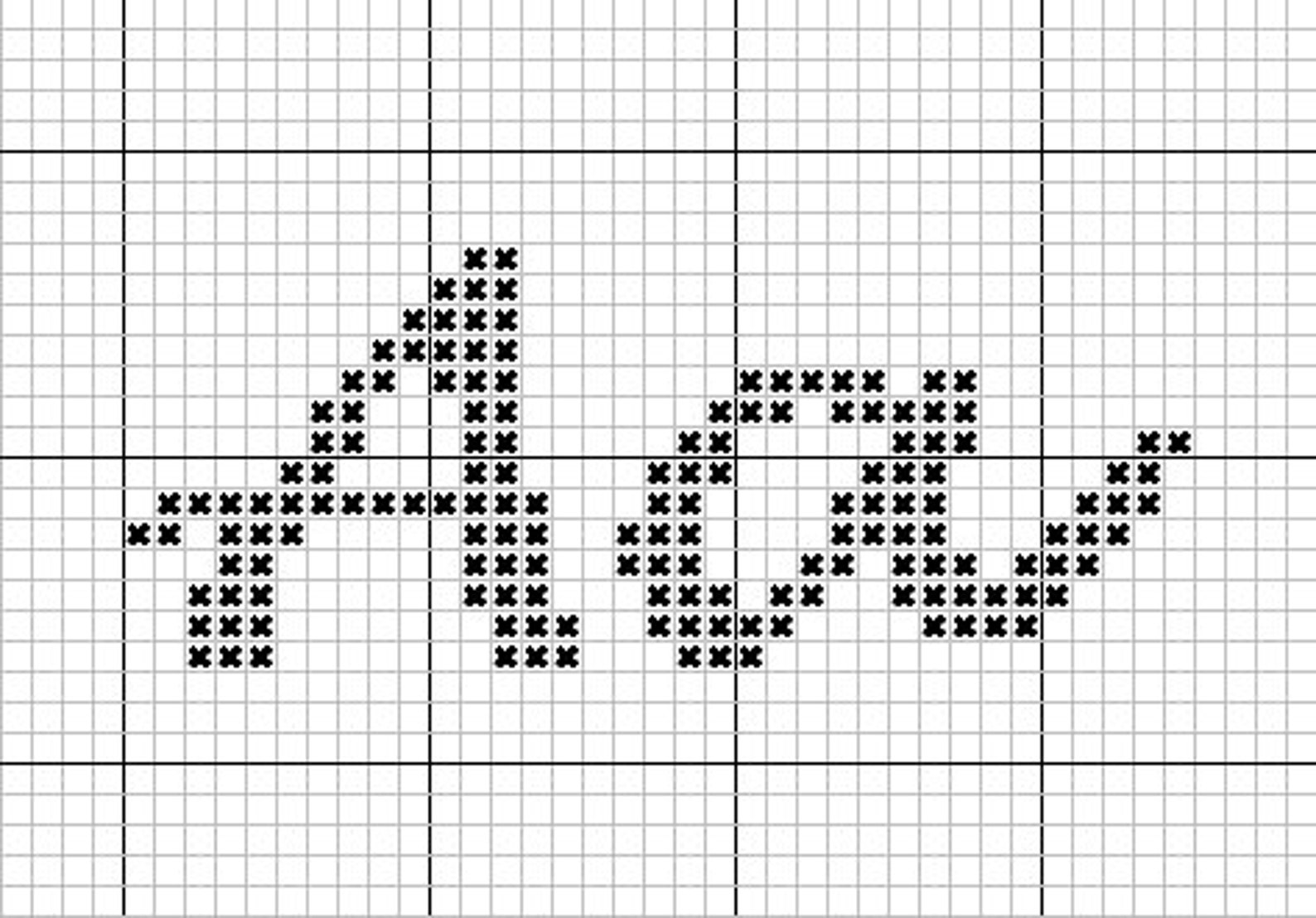 Cursive Cross Stitch Alphabet Pattern, Modern Cross Stitch Letters ...