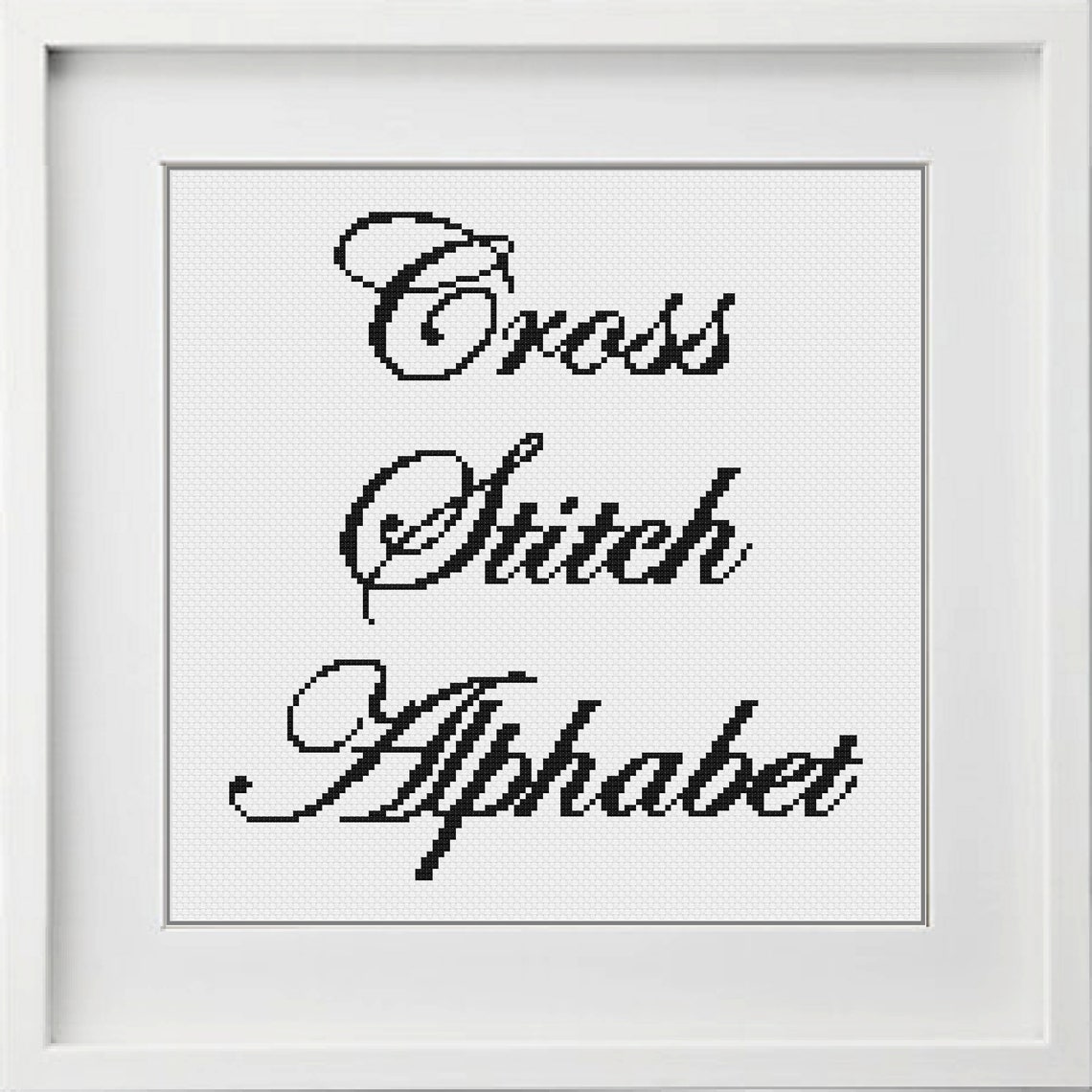 Calligraphy Cross Stitch Alphabet Pattern Fancy Cross Stitch - Etsy