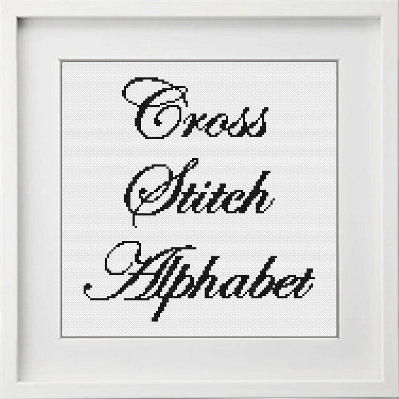 Calligraphy Cross Stitch Alphabet Pattern, Fancy Cross Stitch Letters ...