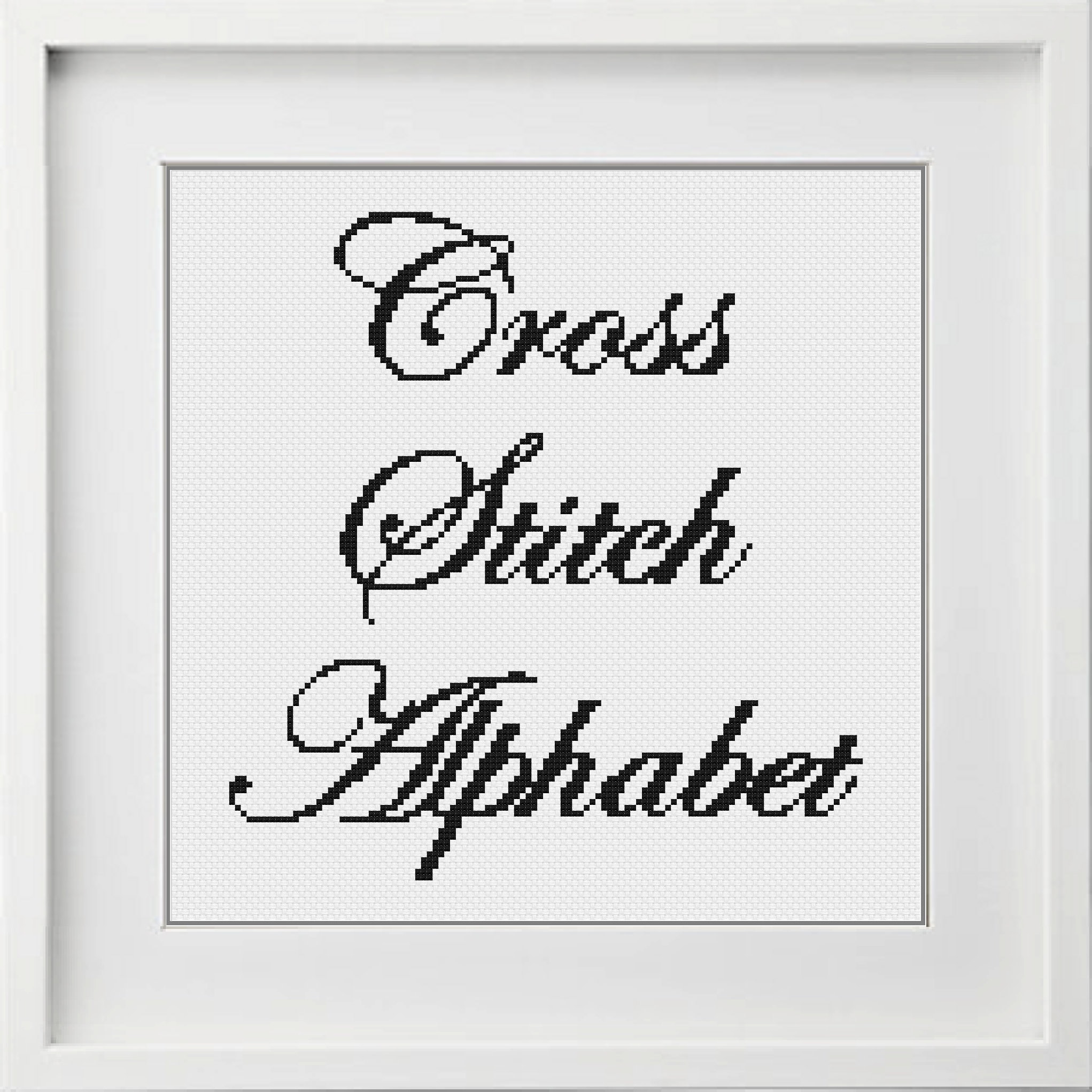 Calligraphy Cross Stitch Alphabet Pattern, Fancy Cross Stitch Letters ...