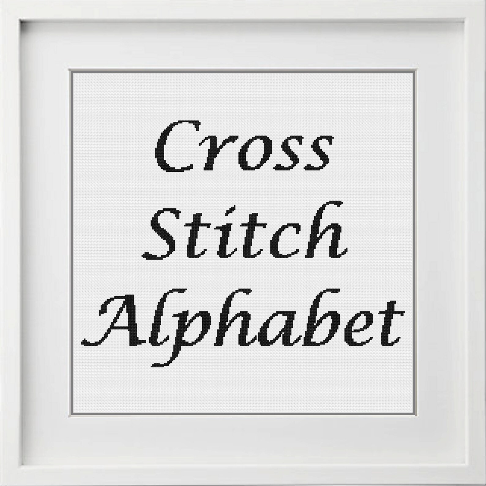 Cursive Cross Stitch Alphabet Pattern, Cross Stitch Letters Pattern ...