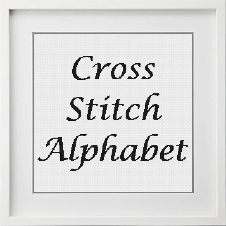 Cursive Cross Stitch Alphabet Pattern, Cross Stitch Letters Pattern ...