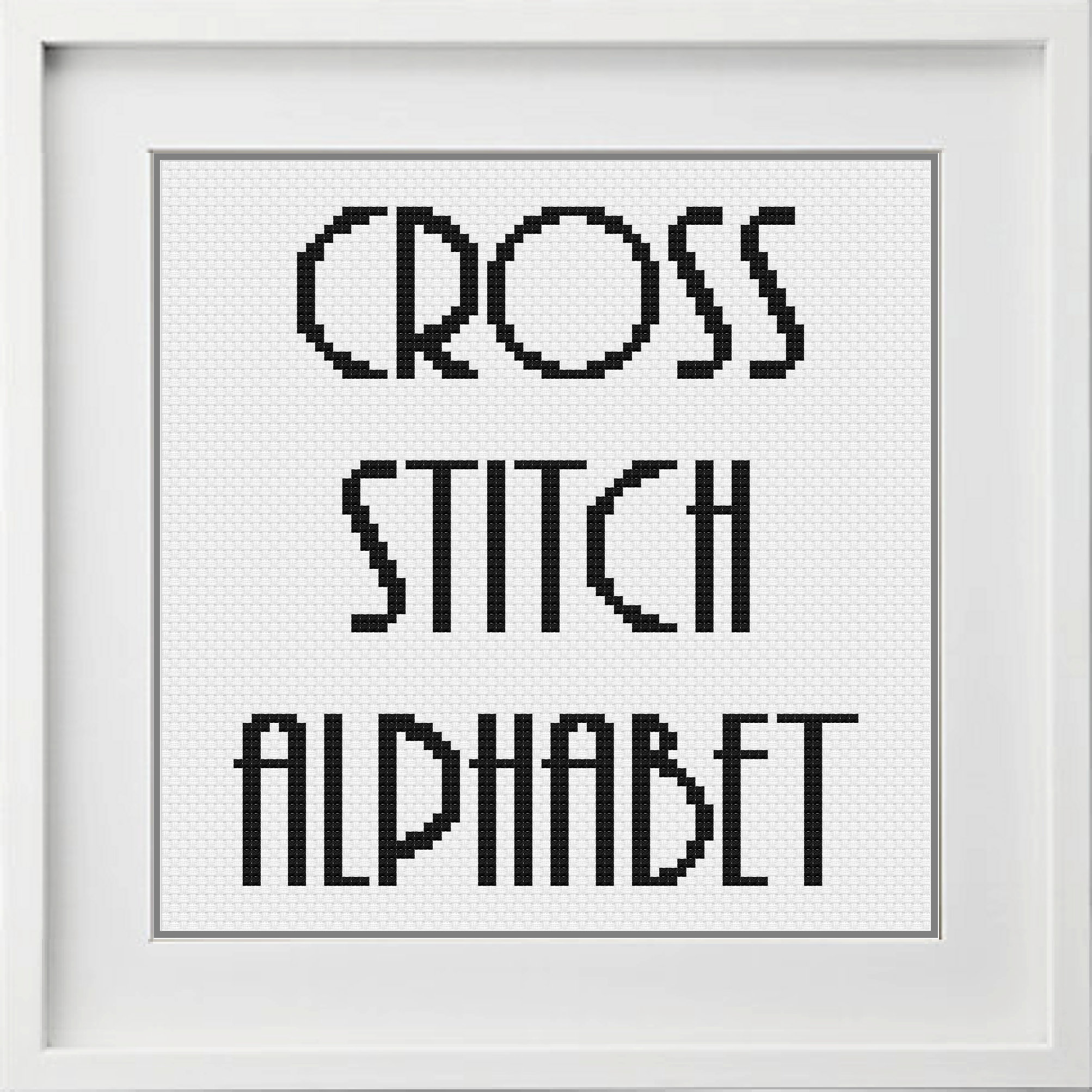 Modern Cross Stitch Alphabet Pattern, Easy Cross Stitch Letters Pattern ...