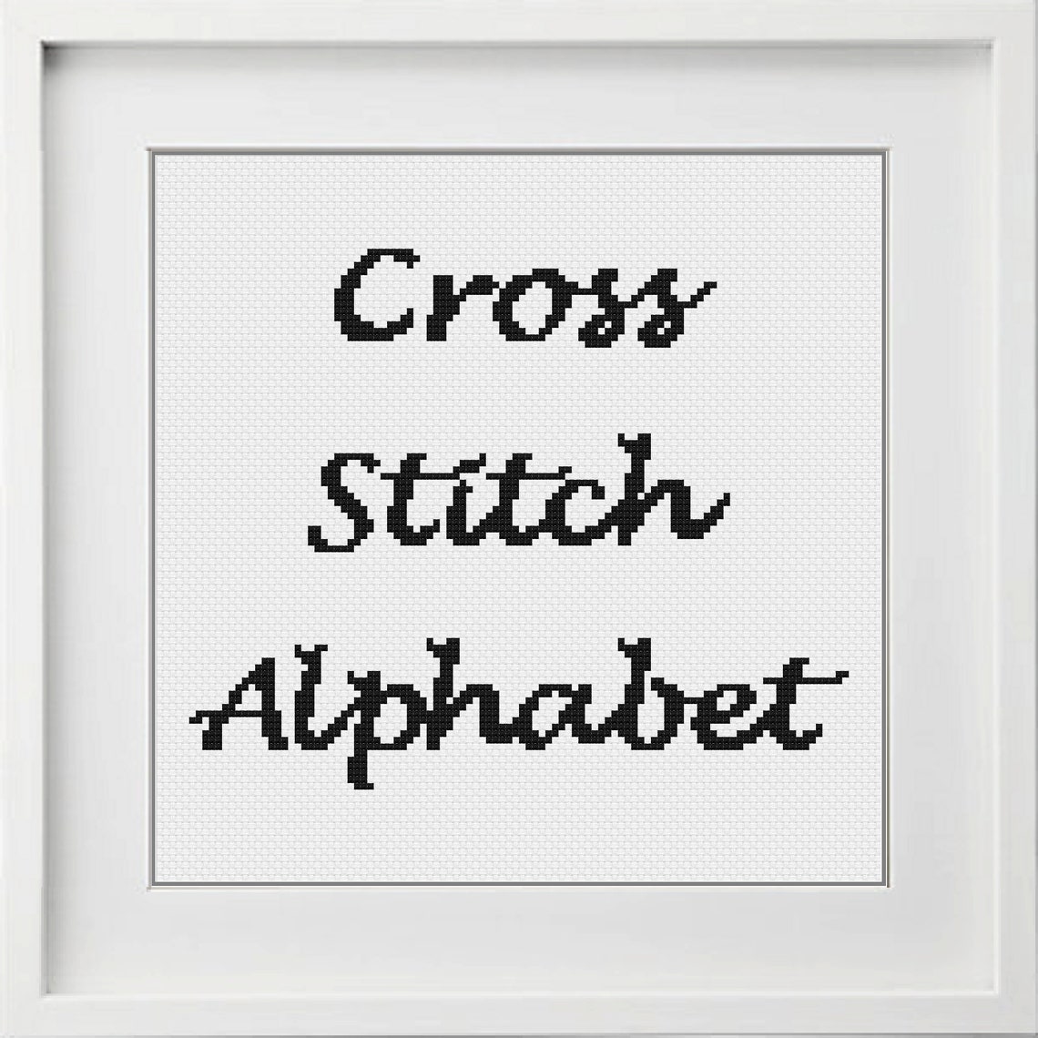 Cursive Cross Stitch Alphabet Pattern Modern Cross Stitch | Etsy