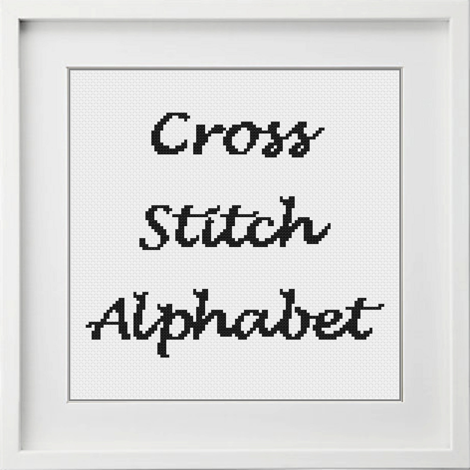 Cursive Cross Stitch Alphabet Pattern, Modern Cross Stitch Letters ...
