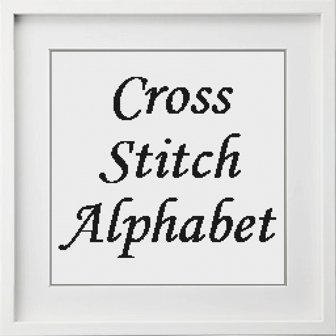 Cursive Cross Stitch Alphabet Pattern, Modern Cross Stitch Letters ...
