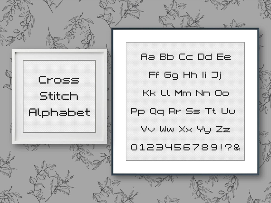 Modern Cross Stitch Alphabet Pattern Easy Cross Stitch - Etsy