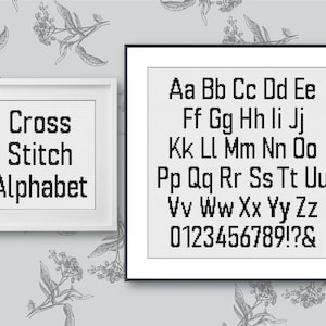 Modern Cross Stitch Alphabet Pattern, Easy Cross Stitch Letters Pattern ...