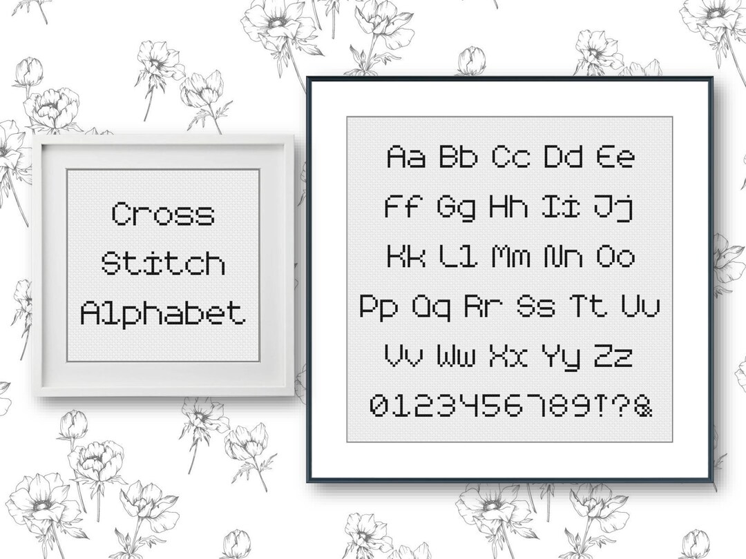 Cute Cross Stitch Letters Pattern, Modern Cross Stitch Alphabet Pattern ...