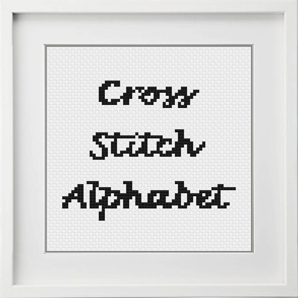 Cursive Cross Stitch Alphabet Pattern, Modern Cross Stitch Letters ...