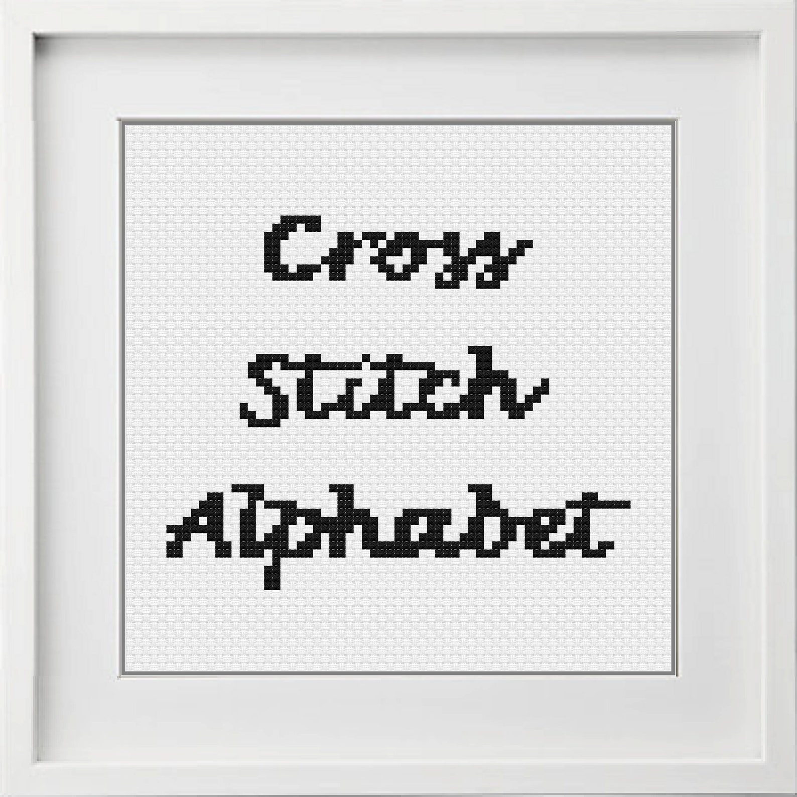 Cursive Cross Stitch Alphabet Pattern, Modern Cross Stitch Letters ...