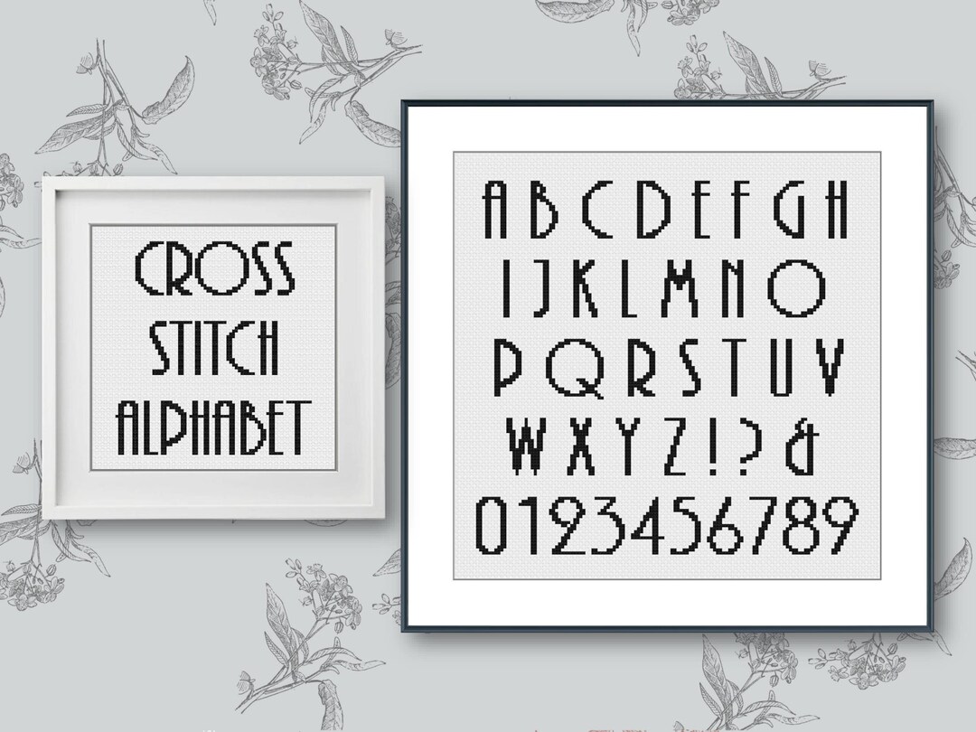 Modern Cross Stitch Alphabet Pattern, Easy Cross Stitch Letters Pattern ...