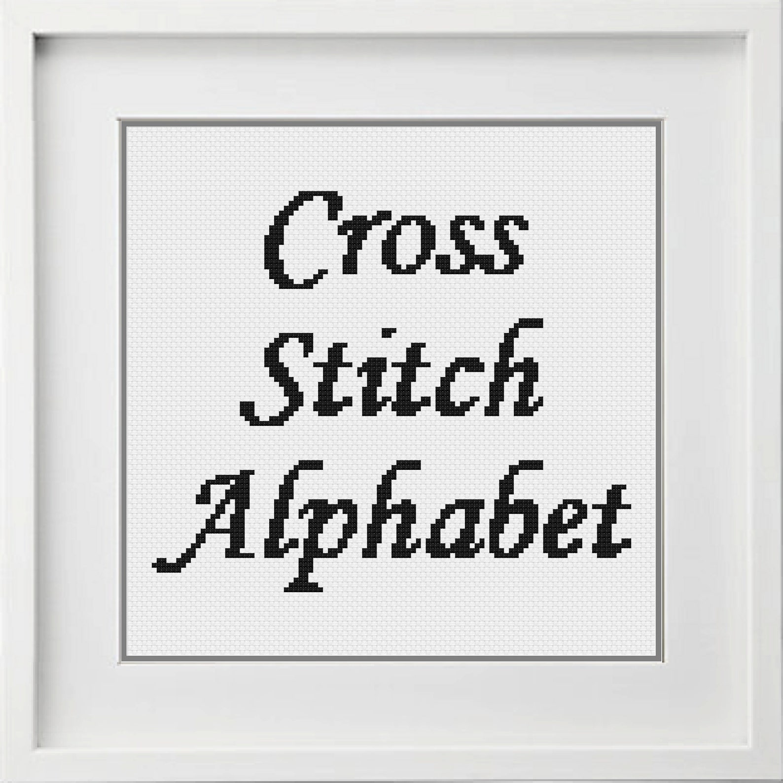 Cursive Cross Stitch Alphabet Pattern Modern Cross Stitch - Etsy