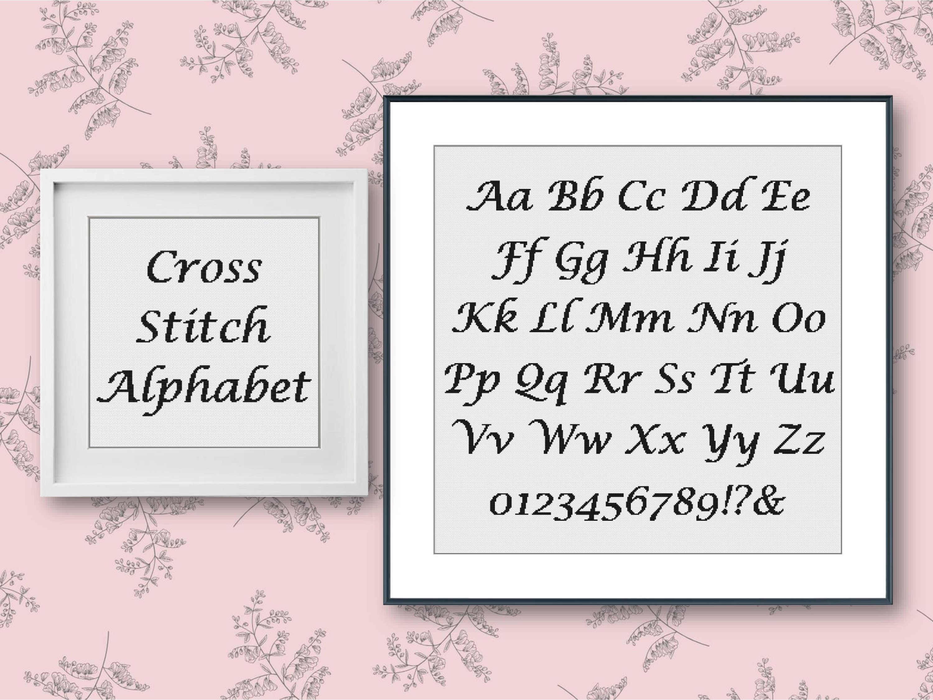 Cursive Cross Stitch Alphabet Pattern, Cross Stitch Letters Pattern ...