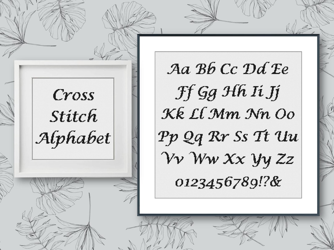 Cursive Cross Stitch Alphabet Pattern, Cross Stitch Letters Pattern ...